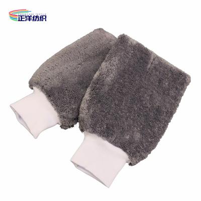 China luva da luva de Grey Microfiber Cloth Car Washing da poliamida do poliéster 30% de 28x16cm 70% à venda