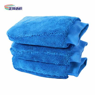 China 28x18cm 86g de Blauwe Absorberende Auto die van het Vacht Super Water Microfiber-Handschoenen schoonmaken Te koop