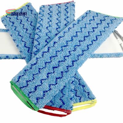 Cina 14x52x46cm Wet Cleaning Mop Blue Zigzag Trapezoidal Industrial Floor Pad in vendita