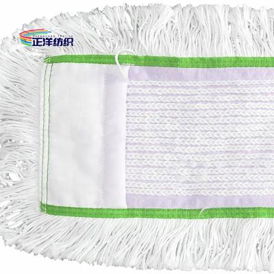 Cina 15x46cm 500gsm Microfiber Dust Mop Green Small Industrial Mop Floor in vendita