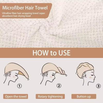 China Magical Water-Absorbent Towel Woman Long Hair Drying Wrap Turban Towel Hair Natural Drying Towel zu verkaufen