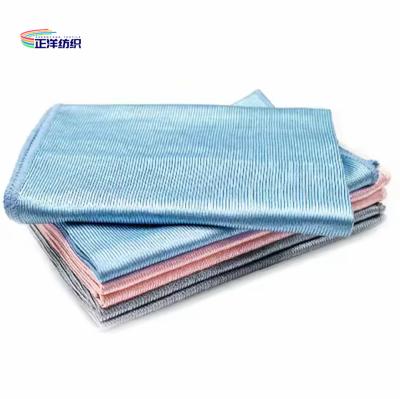Cina Microfiber Cleaning Cloth 40x40cm 320gsm Shiny Glass Cloth Mirror Surface Wiping Polishing Cloth in vendita