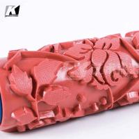 China Antiwear Pattern Rubber Roller 6 Inch for Wall Decoration Painting for sale