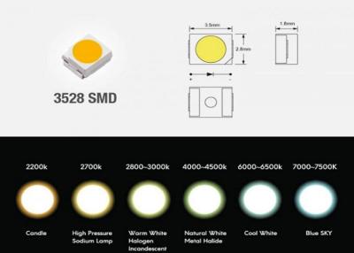 China Reencienda el color blanco del IP 20-IP68 del microprocesador del uso SMD 3528 de la decoración modifican la tira llevada flexible del alto cobre para requisitos particulares del effency de 4.8W DC24V en venta