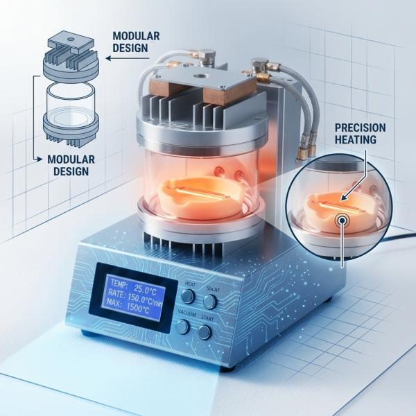Quality Precision Metallography Microscope Heating Stage 1000°C ±0.1°C Stability 50°C/min Phase Transformation Grain Analysis for sale