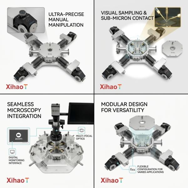 Quality Multi-Probe Vacuum Probe Station 6-Probe Configuration -190°C to 400°C ±0.1°C Stability Triaxial BNC Wafer-Level Testing for sale