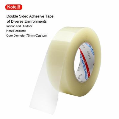 China Heat Resistant Double Sided Adhesive Tape with Custom Core Diameter and High Tensile Strength for Indoor and Outdoor Use for sale