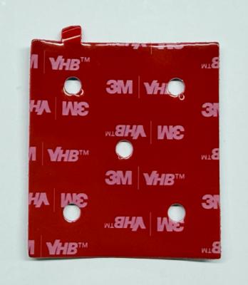 China 3M VHB Red Liner Double-Sided Foam Tape, Custom Die-Cut, High Temp Resistant Acrylic Adhesive for sale