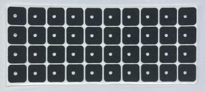 China Custom Die-Cut Black EVA Foam Shockproof Pad, Rounded Square with Center Hole, Self-Adhesive Electronic Gasket for sale