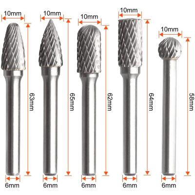 China Herramienta el carburo de tungsteno Burr Set High Speed Carving remueve las rebabas dureza del impacto en venta