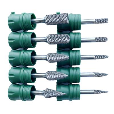 China Type F 6MM 8MM 10MM 12MM Head Cut Dia Tungsten Carbide Burrs Bits Tree Shape for sale