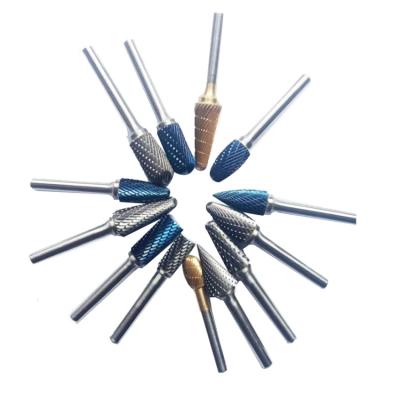 China Kit de corte rotativo profesional de carburo de tungsteno Conjunto de formas de árbol / árbol redondo / forma cilíndrica BURRS OEM / ODM Ingrediente de metales raros en venta
