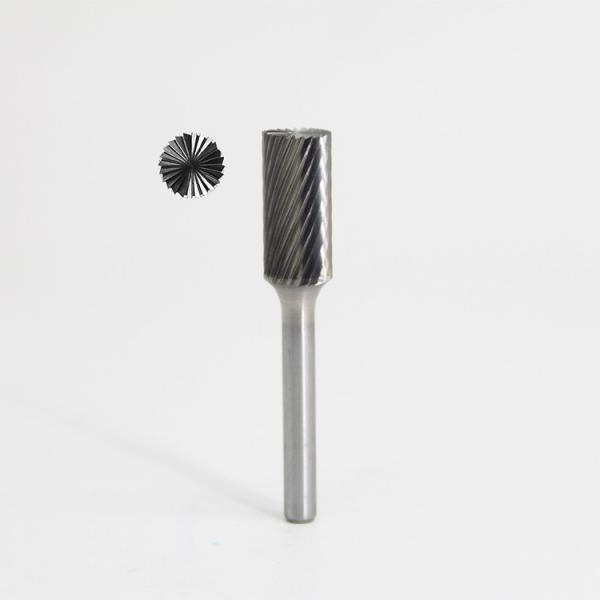 40 CrMo Shank Single Cut 6mm Shank SB Cylinder End Cut Carbide Burr Bits for Metal