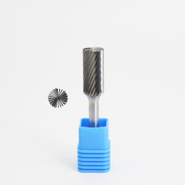 40 CrMo Shank Single Cut 6mm Shank SB Cylinder End Cut Carbide Burr Bits for Metal