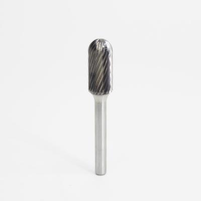 China 6mm Shank SC Cylinder Ball Nosed Coment Rotary Burr Bits Single Cut Type of Cut DOUBLE CUT LOGO for sale
