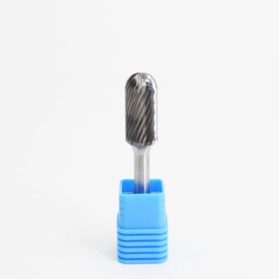 China 6mm Shank SC Cylinder Ball Nosed Coment Rotary Burr Bits Single Cut Type of Cut DOUBLE CUT LOGO for sale