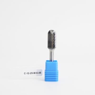 China 6mm Shank SC Cylinder Ball Nosed Coment Rotary Burr Bits Single Cut Type of Cut DOUBLE CUT LOGO for sale
