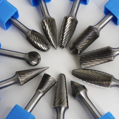 China 6mm Shank SC Cylinder Ball Nosed Coment Rotary Burr Bits Single Cut Type of Cut DOUBLE CUT LOGO for sale