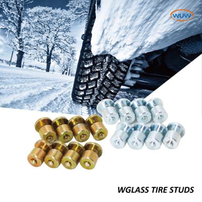 China Customized Tungsten Carbide Anti-slip Tire Studs with Cylindrical Shaped Carbide Core and Zinc Coated Surface for sale