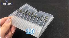 10 piece set of tungsten carbide rotary files