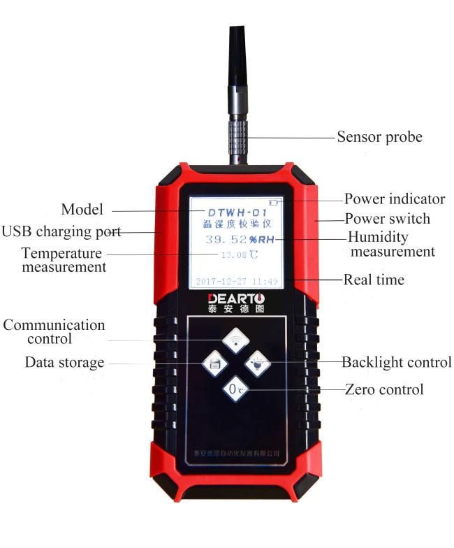 Handheld multi-channel precision digital temperature and humidity meter with LCD display