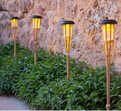 China Easy Install Bamboo Solar Garden Lights Weather Resistant For Borders / Patios for sale