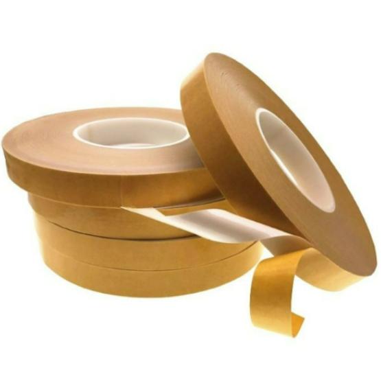 Adhesive Double Sided Tissue Tape with brown glassine release liner