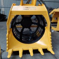 China Versatile Yellow Excavator Rotating Screening Bucket For Multiple Applications for sale