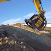 China Versatile Yellow Excavator Rotating Screening Bucket For Multiple Applications for sale