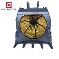 China Customization Height Hydraulic Rotating Screening Bucket For Excavator Loader Backhoe for sale