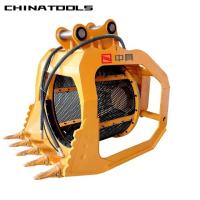 China Customization Height Hydraulic Rotating Screening Bucket For Excavator Loader Backhoe for sale