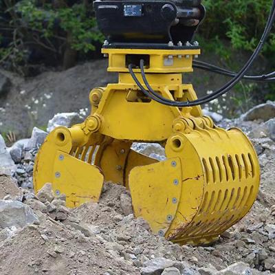 Cina Scavatore nero Demolizione idraulica a rotazione Sorting Grab Stone Square Grapple per 2-36 tonnellate in vendita