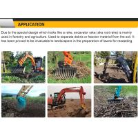 China Q345B Mini Excavator Rake Attachments OEM  with Customized Teeth Number and Affordable Solution for sale