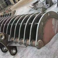 China 300 kg Load Mini Excavator Attachments Bucket Root Rake Grapple with Customized Width for sale