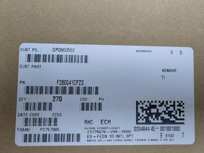 中国 100MHz FPU 128kbのフラッシュが付いているF280041CPZS MCU 32のかまれたマイクロ制御回路 販売のため