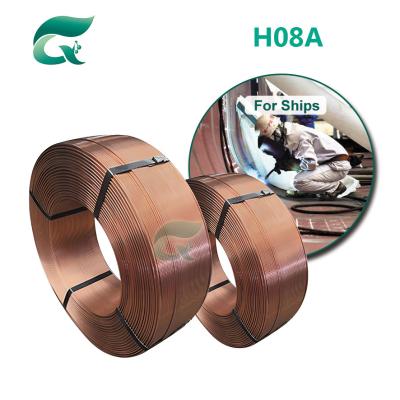 China AWS EL8 H08A 4,0 mm 5,0 mm ondergedompelde boog lassen draad / Subarc draad Te koop