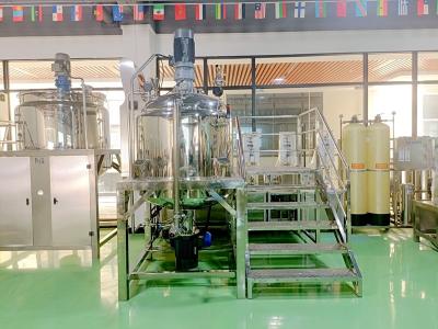 中国 軟膏化粧品の作成機械歯磨き粉のローションの生産ライン真空のミキサーの乳状になるホモジェナイザー 販売のため