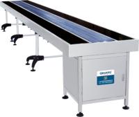 China Height Adjustable Polishing Rubber Conveyor Belt Machine Shampoo Packaging Machine for sale
