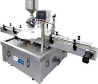 China Two Heads Automatic Paste Filling Machine Round Wheel Cream Filling Machine for sale