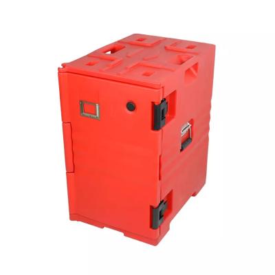 China 90L LLDPE vermelho isolou o alimento Pan Carrier With Detachable Lid 63.5*46*64cm à venda