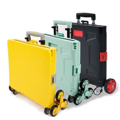 Cina 6 ruote che scalano carrello di plastica con Seat Mini Folding Hand Luggage Cars in vendita