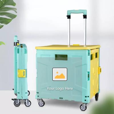Cina 6 ruote che scalano carrello di plastica con Seat Mini Folding Hand Luggage Cars in vendita