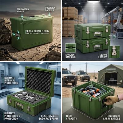 China Lockable Rotomolded Tool Box Dual-Hasp Security LLDPE Tamper Resistant Storage for Controlled Equipment Valuable Tools for sale