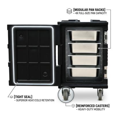 China Catering Food Pan Carrier 65L Top-Loading Insulated Thermal Box for Professional Event Banquet Service for sale