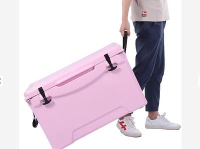 China 75L Wheeled Rotomolded Ice Box With PU Insulation for sale