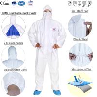 China Microporous Sms Back Panel Disposable Waterproof Coverall For Car Washing for sale