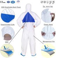 China Microporous Sms Back Panel Disposable Waterproof Coverall For Car Washing for sale