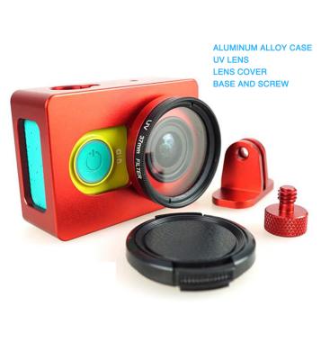 China Aluminum Case for Xiaomi Yi 1 Action Camera Protective Frame Case + Lens Cover + UV for Xiaomi Yi Sport Camera Accessor for sale