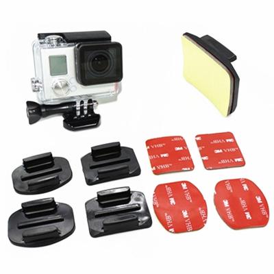China GP10 Flat Curved Base Mount 3M VHB Stickers For GoPro Hero 6 5 3 4 Session Xiaomi Yi 4K EKEN H9r Mount Accessories Set for sale