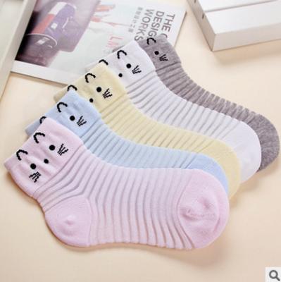 China Custom logo, design popular babes cute cat printed cotton socks for sale